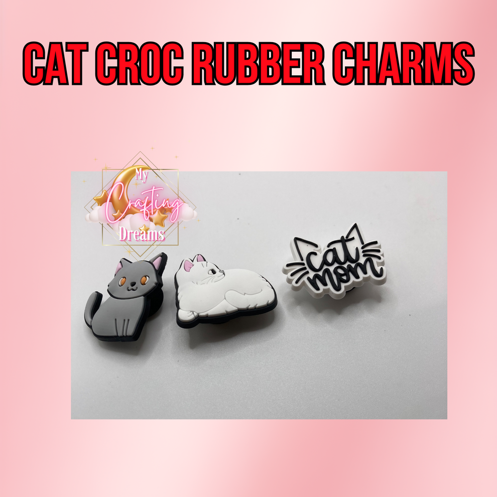 Cat Theme Rubber Croc Charms (clearance) – My Crafting Dreams LLC
