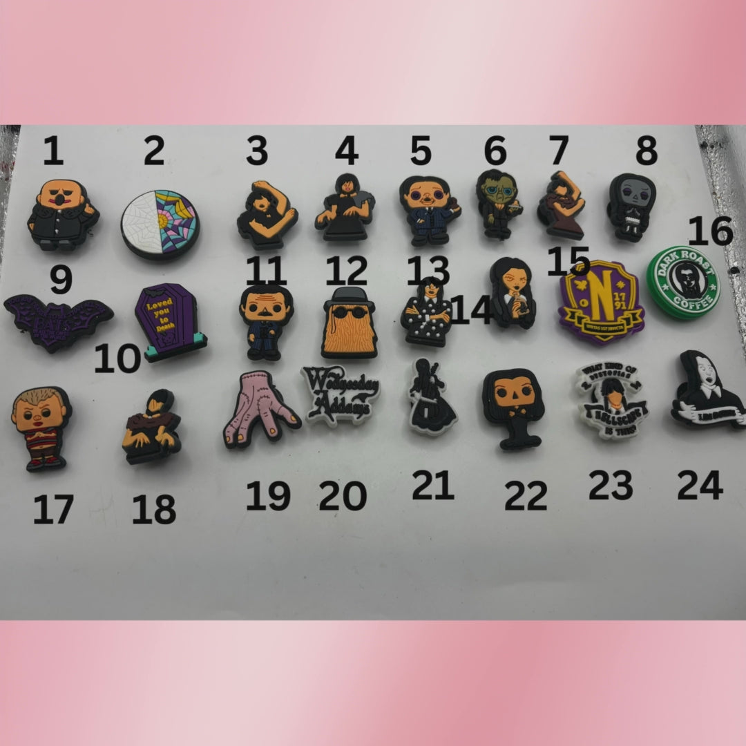 Wednesday Croc Charms – My Crafting Dreams LLC