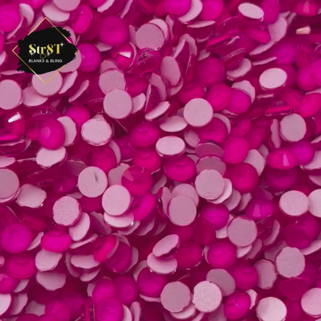 Pink Paradise (Rose Neon Pink Glass Rhinestones) – My Crafting Dreams LLC